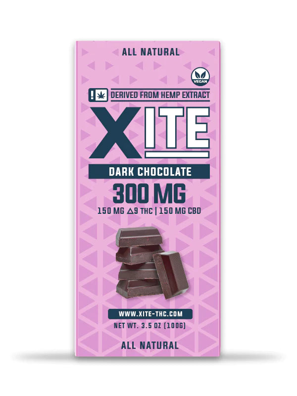 Xite 300mg D9 Dark Chocolate Bars – Plurhemp
